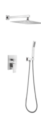 Shower Set Square Polished Chrome